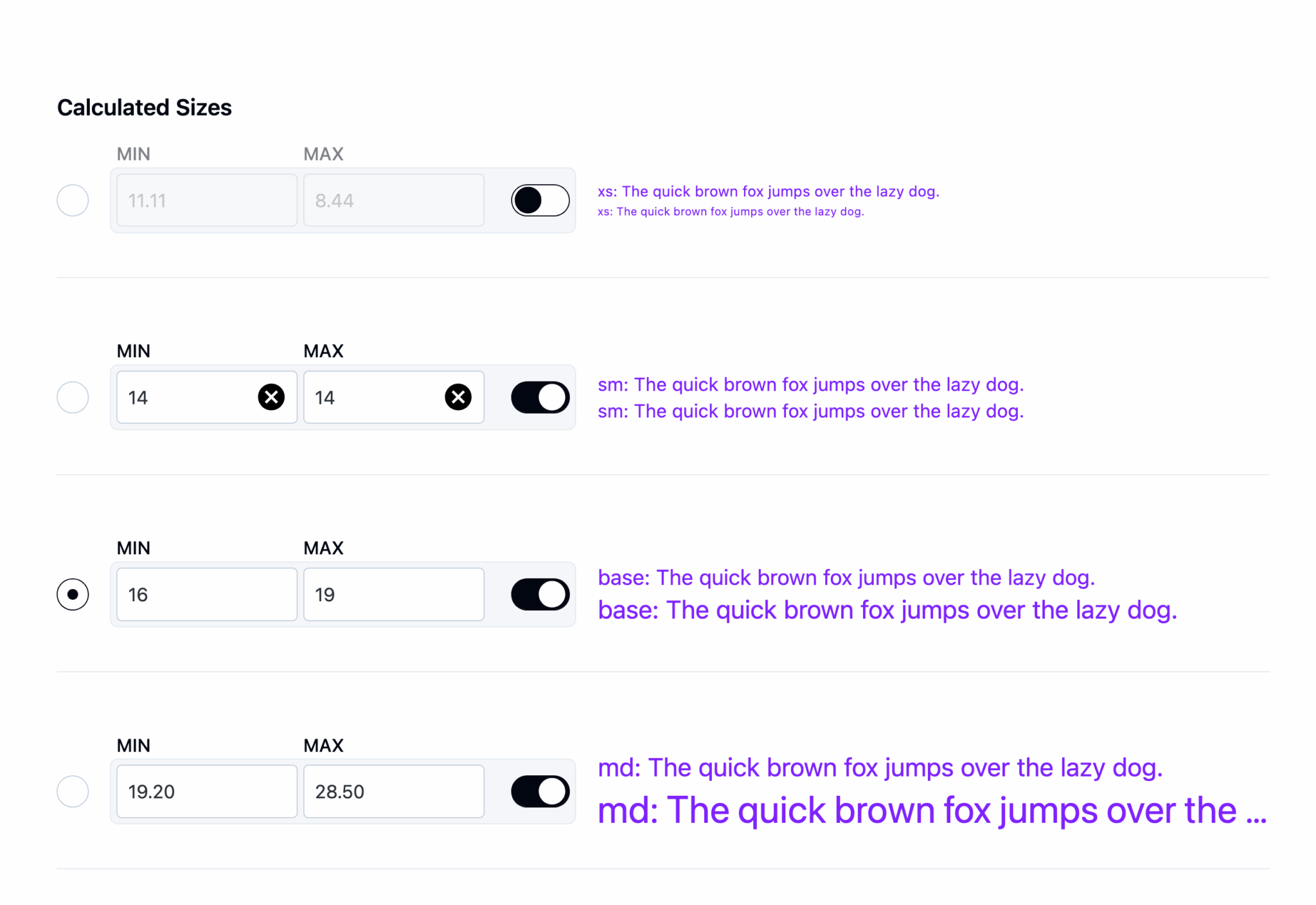 Font Sizes Wizard – Winden